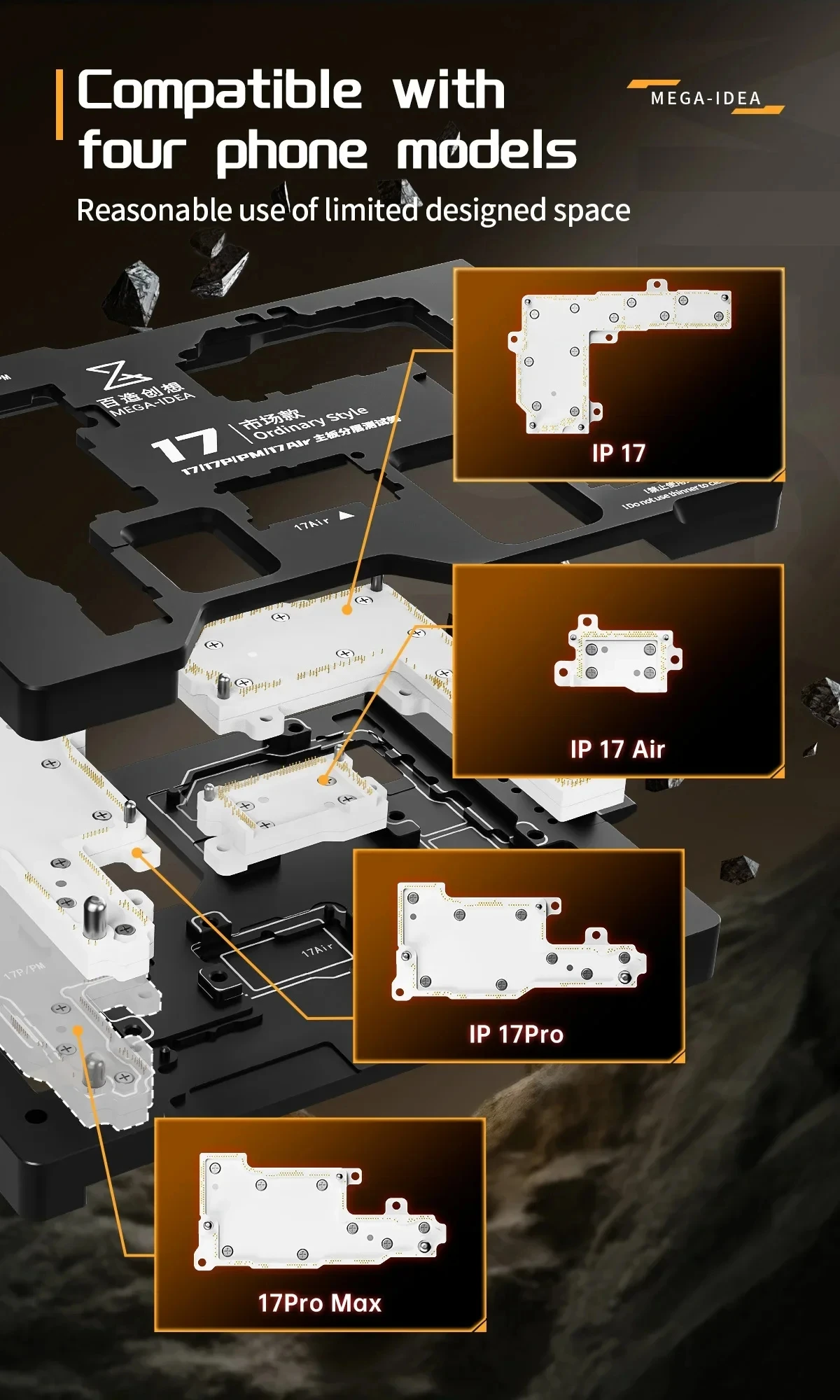 MEGA-IDEA 4 in 1 Motherboard Layered Test Frame For iPhone 17 Pro Max ...