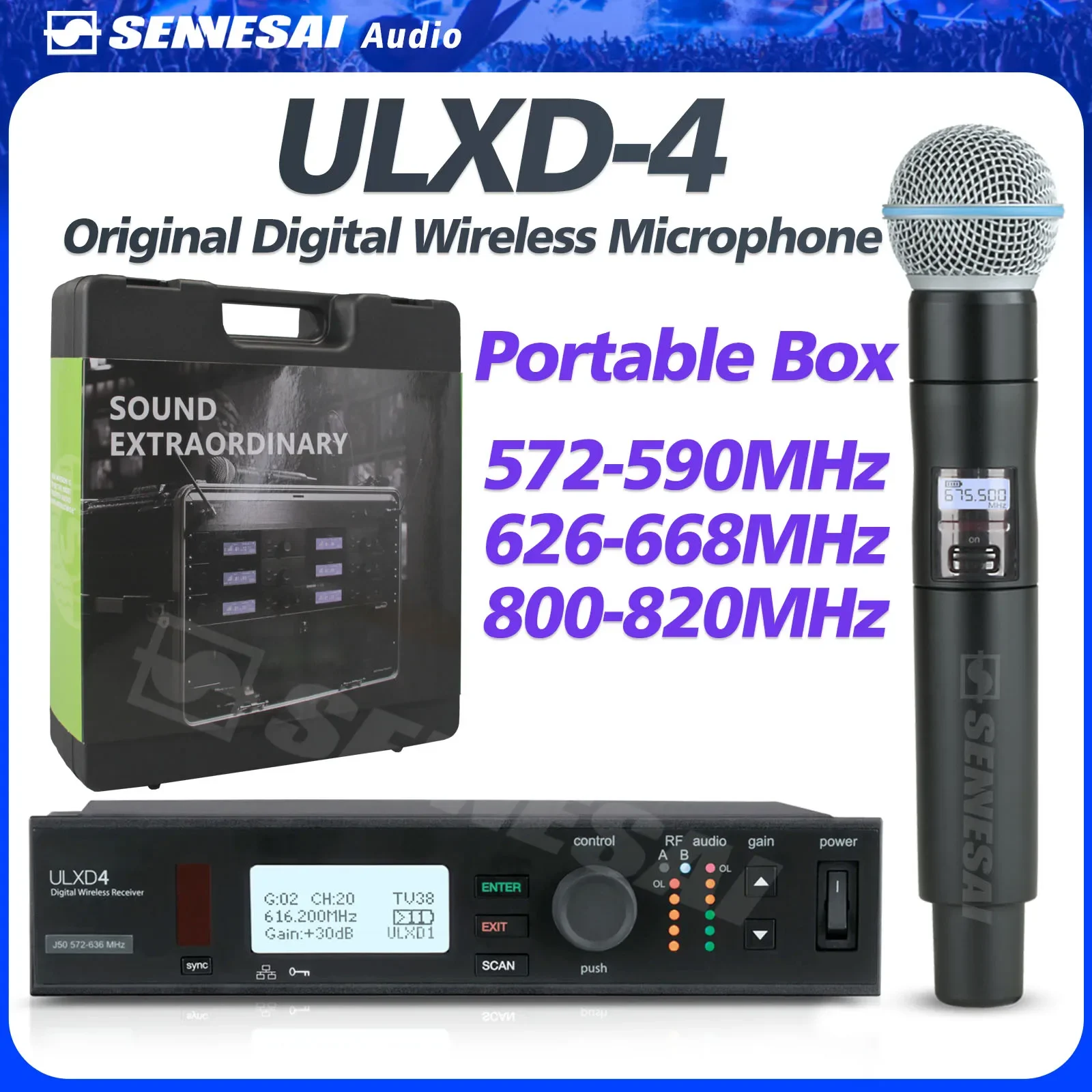 SENNESAI-ULXD4-Single-Channel-Wireless-Microphone-For-Stage-Performance ...