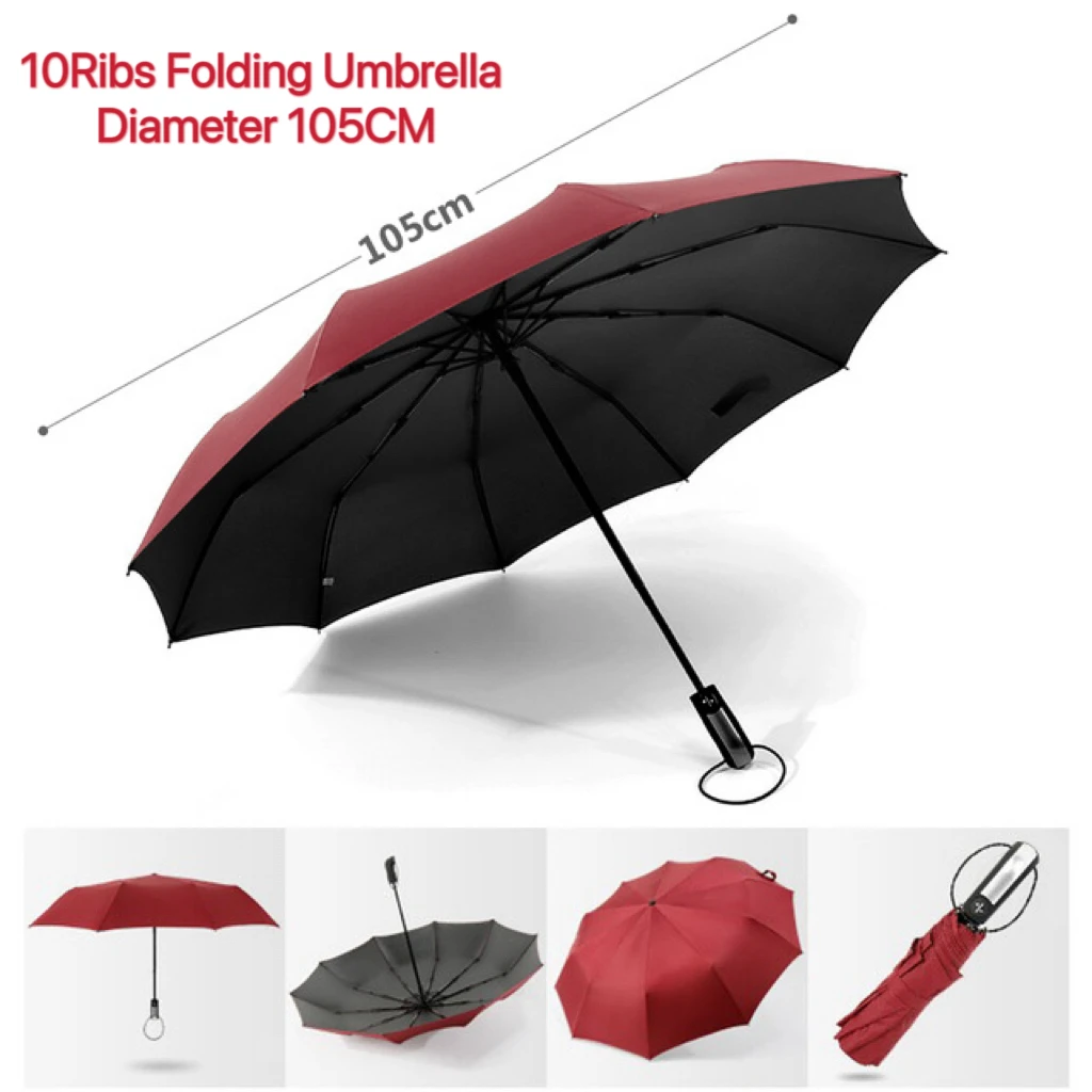 Umbrella-10-Ribs-Umbrella-Fully-Automatic-Reflective-Umbrella-Reverse ...