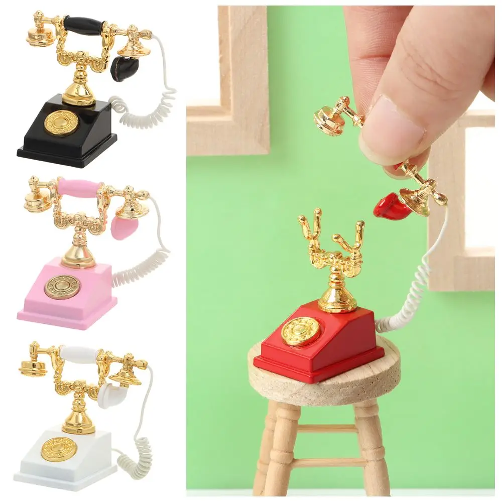 DIY-Home-Crafts-Small-Handset-Doll-Accessories-Telephone-Model-Doll ...