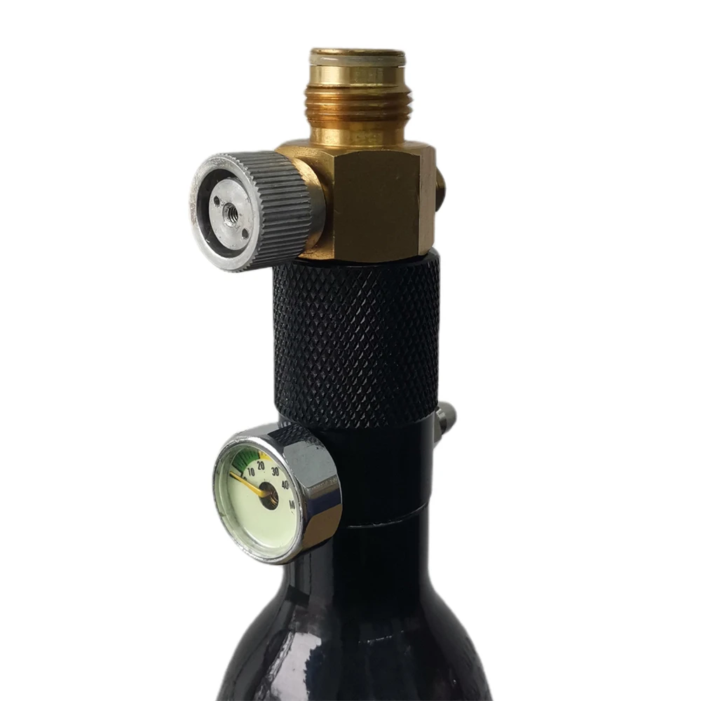 M18x1.5 Thread Paintball Co2 Cylinder Tank On Off Valve With Pressure ...