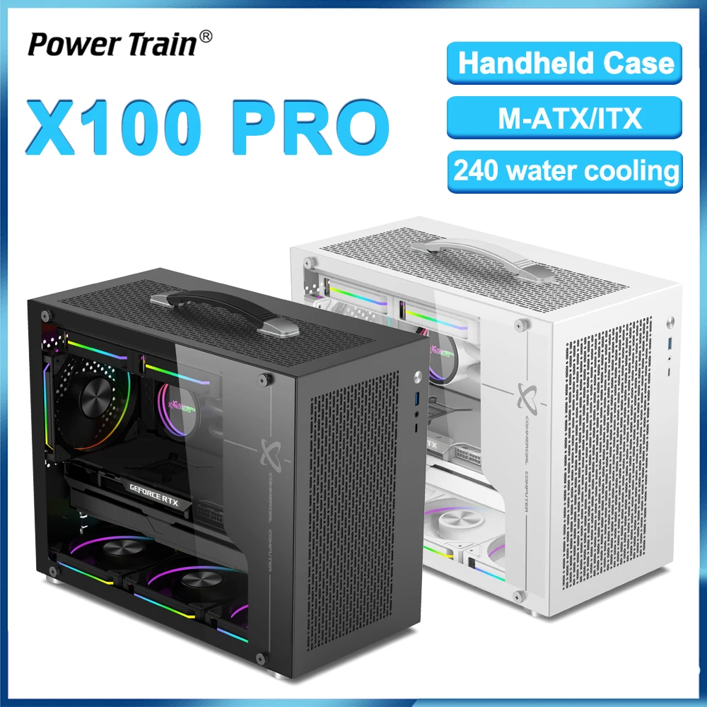 Power Train X100 Pro Handheld Case MINI MATX Desktop Game Computer ...