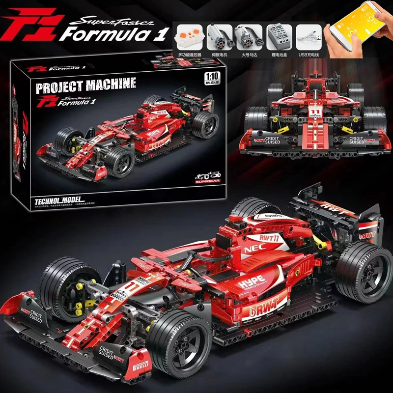 1280Pcs-High-Tech-Formula-Cars-023005-Red-F1-Building-Blocks-Sports ...