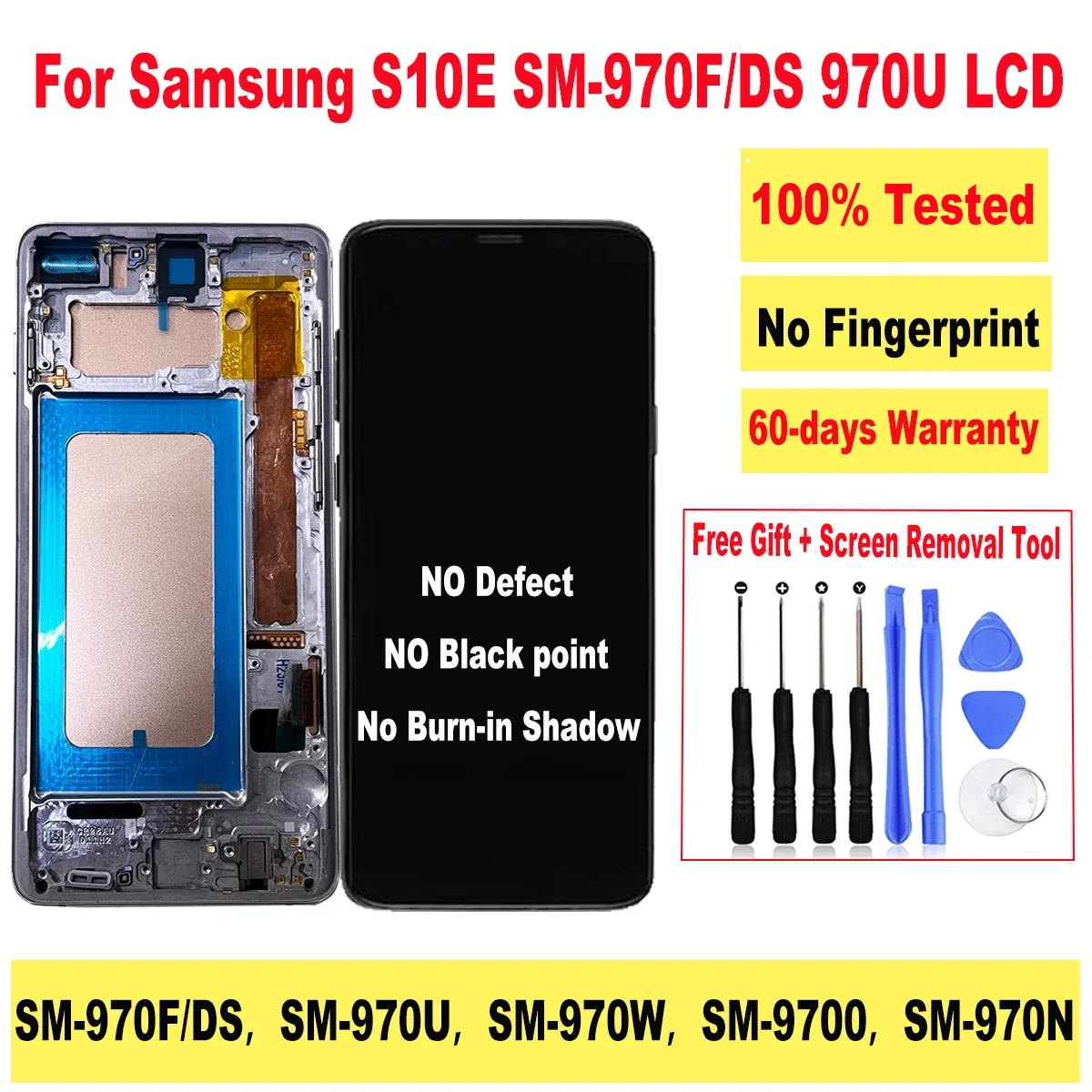LCD-With-Frame-For-Samsung-Galaxy-S10E-G970F-G970U-Display-Touch-Screen ...