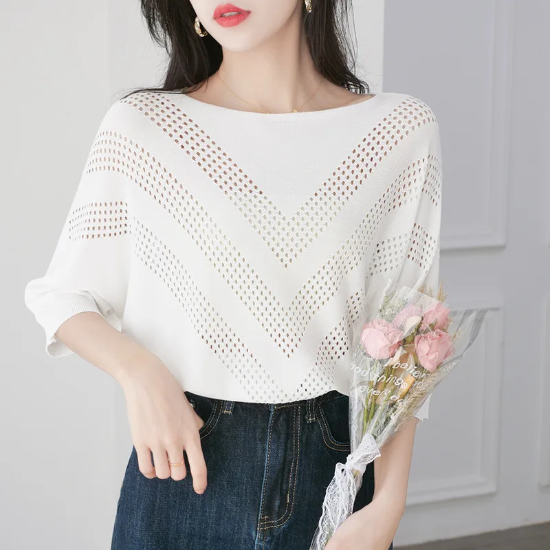 High Quality 2023 Women Top T shirt Hollow Out Style Female Spring Summer Sexy Crop Tops Clothes ...