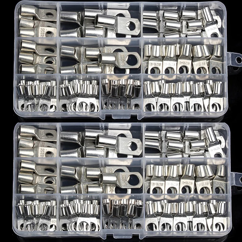 100PCS Ring Terminal Cable Shoes Lugs 35mm2 Tinned Copper Lug Wire eye ...