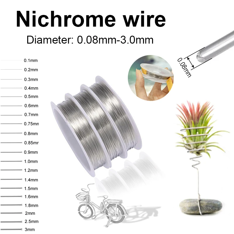 1pcs-0-08mm-3-0mm-High-Temp-Wire-Nichrome-Heat-Resistant-Wire-General ...