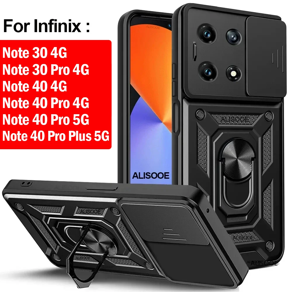 Armor-Stand-Funda-For-Infinix-Note-30-Note-40-Pro-Plus-Case-Slide ...