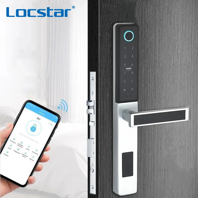 Locstar-Waterproof-Smart-Intelligent-Aluminum-Narrow-Stile-Door-Lock ...