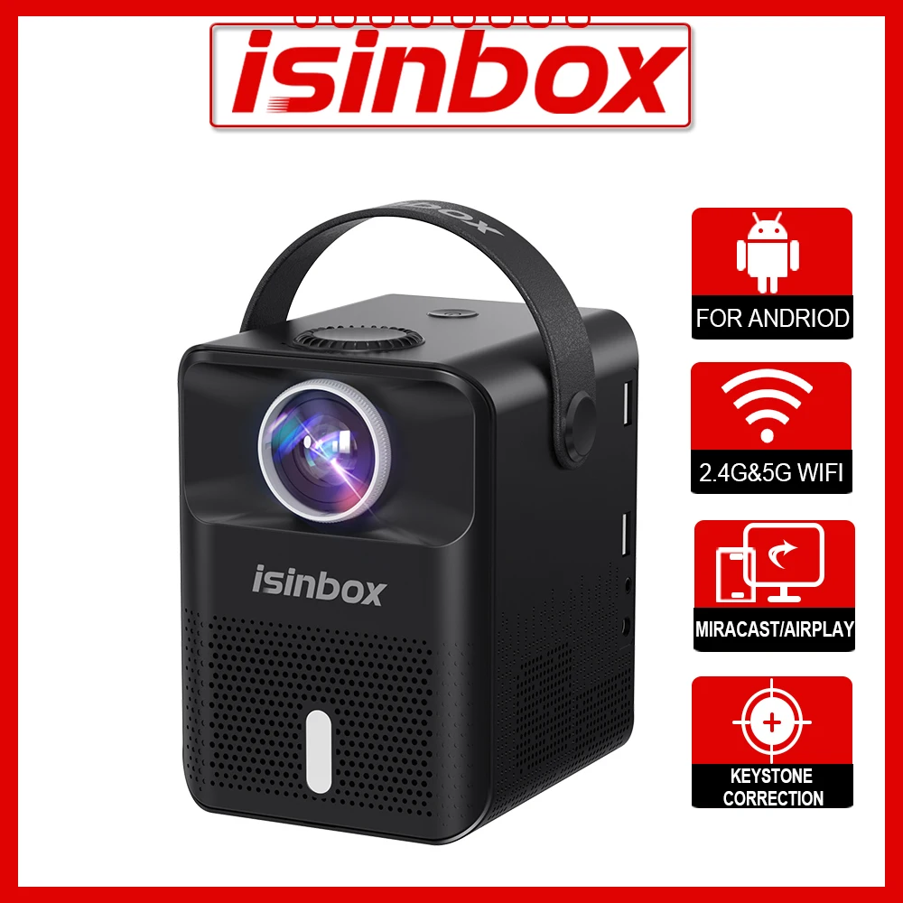 ISINBOX-X8-Portable-Projector-With-Screens-Android-5G-WIFI-Home-Theater ...