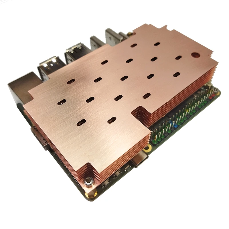 Radxa Rock 5B/5B+ Copper Heatsink Protective Case Passive Cooling ...