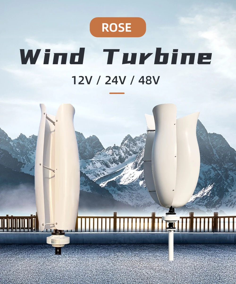 1000W 2000W Vertical Wind Turbine Power Generator Free Energy 12V 24V ...