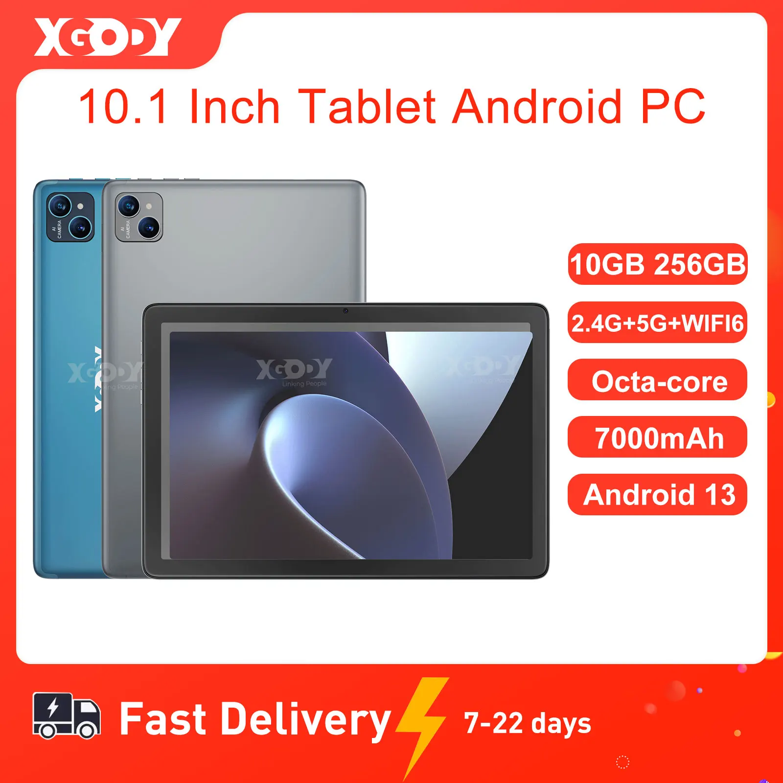 XGODY-10-Android-Tablet-Octa-core-IPS-Screen-10GB-256GB-PC-Ultra-thin ...