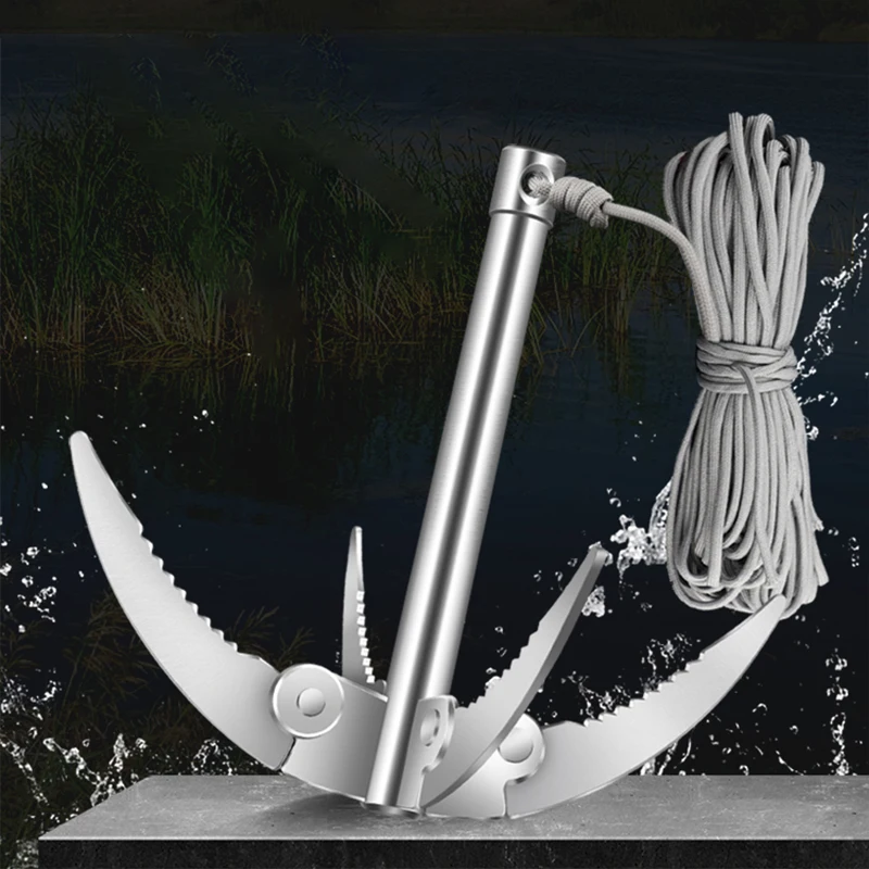 Fishing-Water-Grass-4-Claw-Anchor-Sickle-Remover-Foldable-Sickle-Plant ...