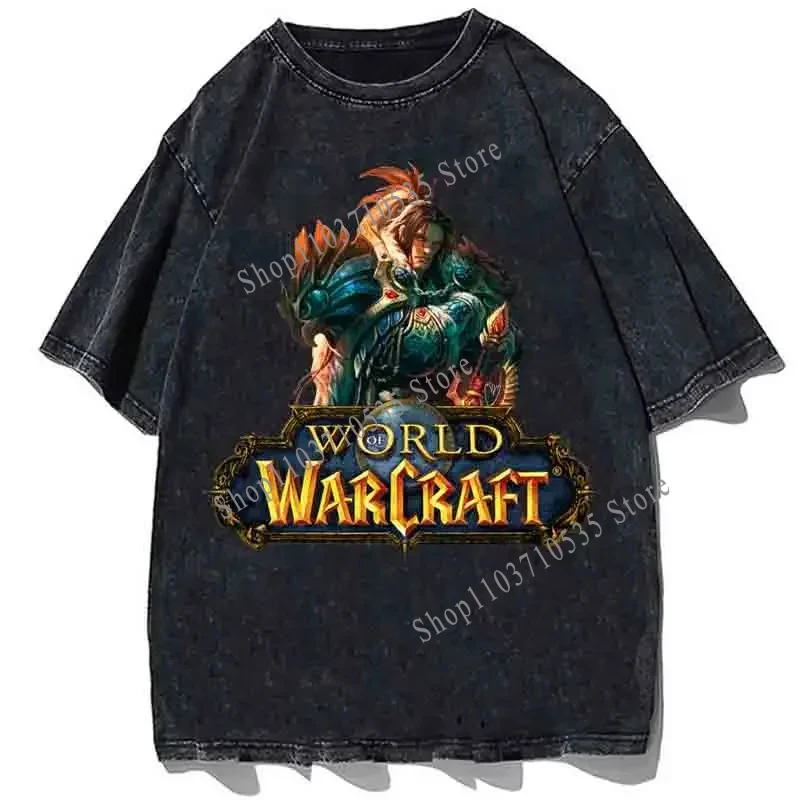 World-of-Warcraft-Printed-Tshirt-Game-Graphic-T-shirt-Vintage-Cotton-Loose-Oversize-T-Shirt ...