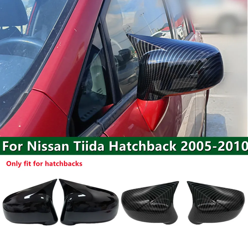 For Nissan Tiida Hatchback 2004-2010 Car Rearview Side Mirror Cover ...
