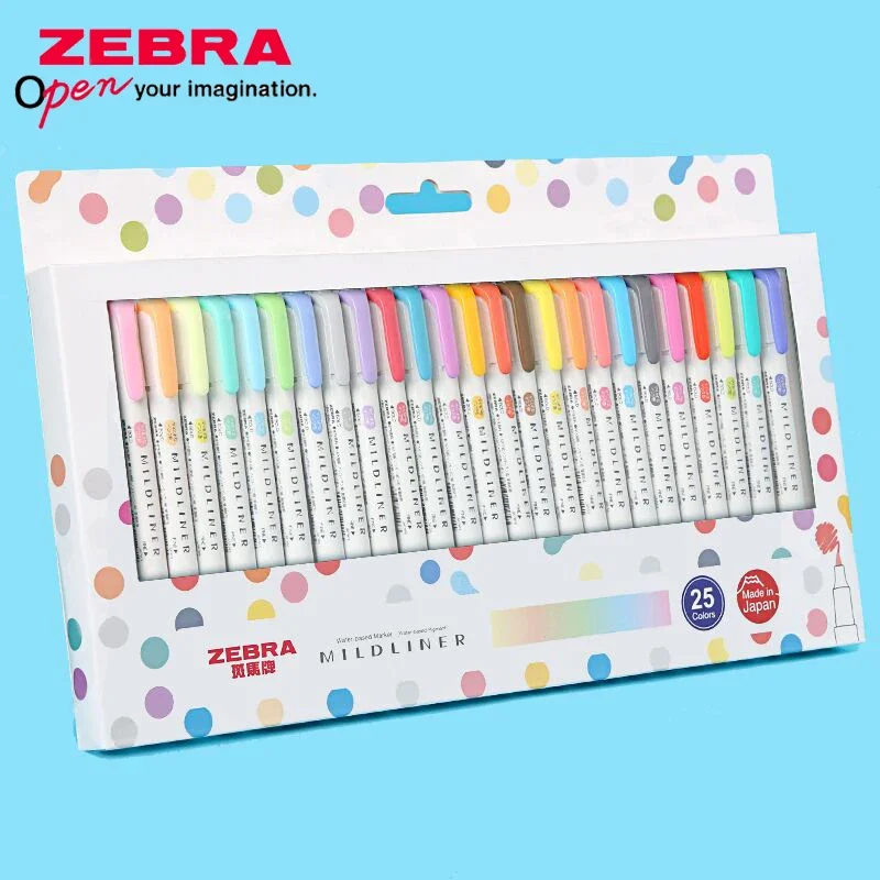 ZEBRA Mildliner Highlighter WKT7 Double-headed Marker Pen Set Hand ...