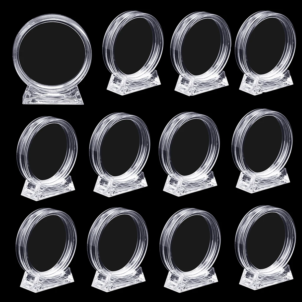 30Pcs-Challenge-Commemorative-Coin-Display-Holder-Capsules-with-Stands ...