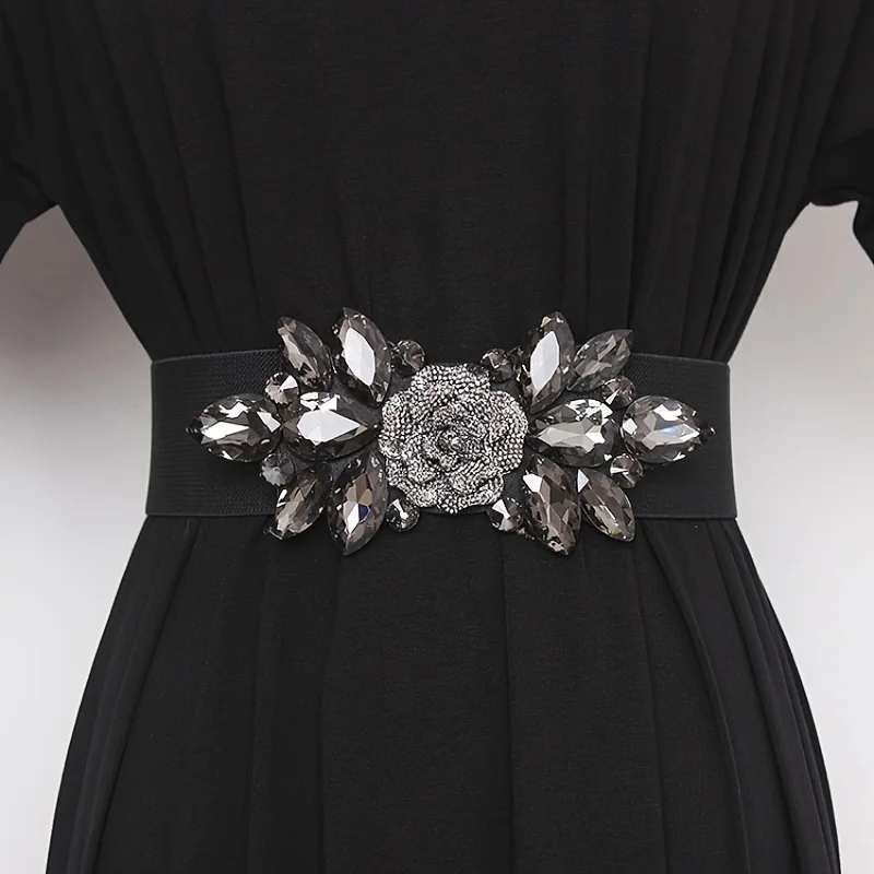 Flower-Beaded-Elastic-Cummerbunds-Female-Dress-Corsets-Waistband-Belts ...