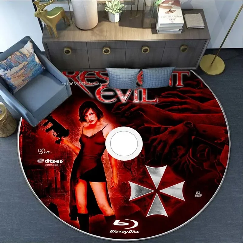 Zombie-Movie-CD-DVD-Round-Carpet-Umbrella-Corporation-Room-Home-Decor ...