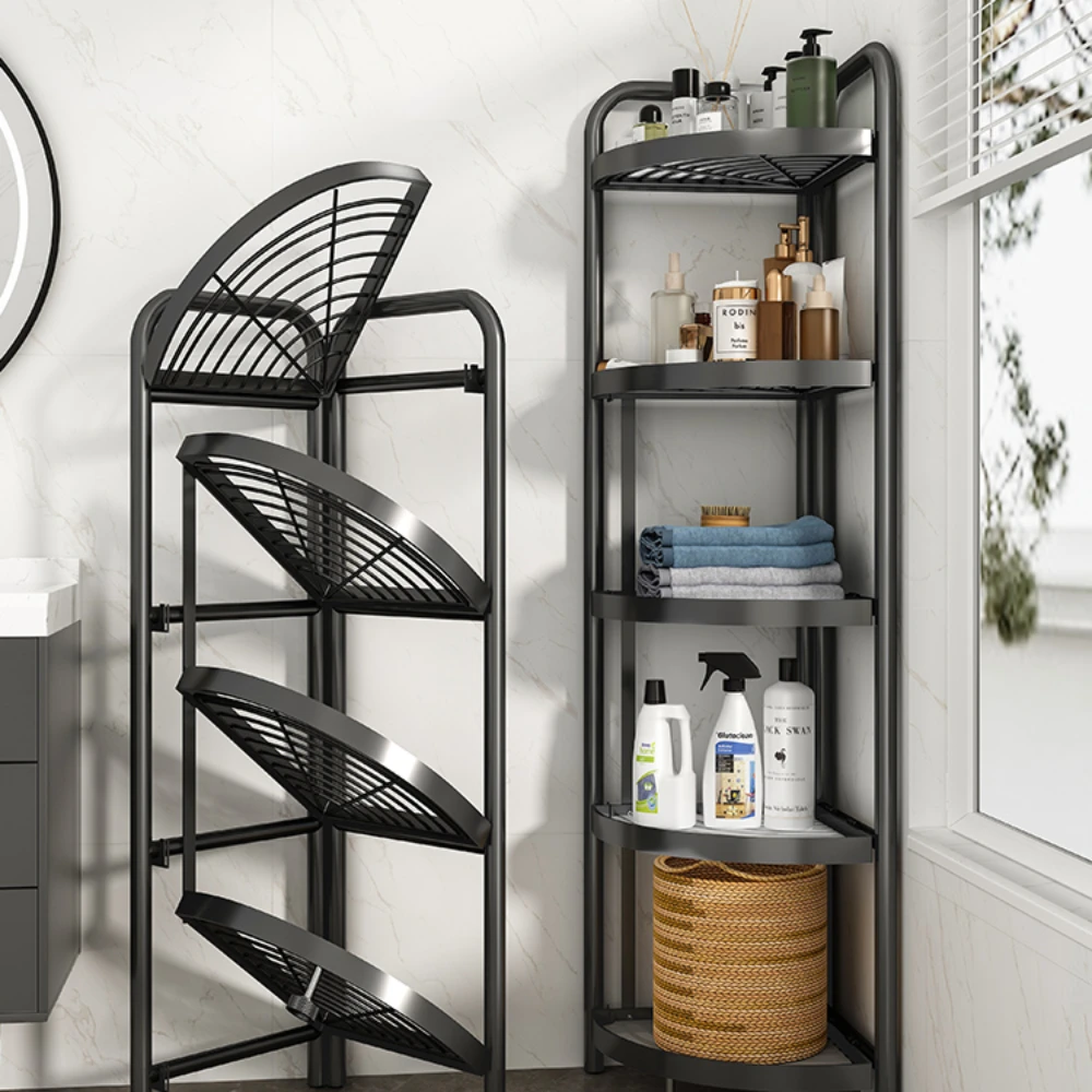 Toilet-Storage-Rack-Movable-Bathroom-Corner-Triangle-Shelf-Standing ...