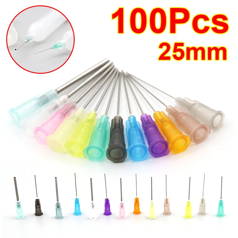 14-27G-100pcs-25mm-Dispensing-Needle-Glue-Injection-Needle-1-Inch ...