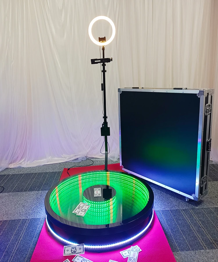 360 Photobooth Machine Led Mirror Glass Video Booth Rotary 360 115 ...