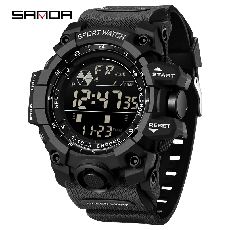 SANDA 6229 Men's Military Electronic Watch Sport Multi functional ...