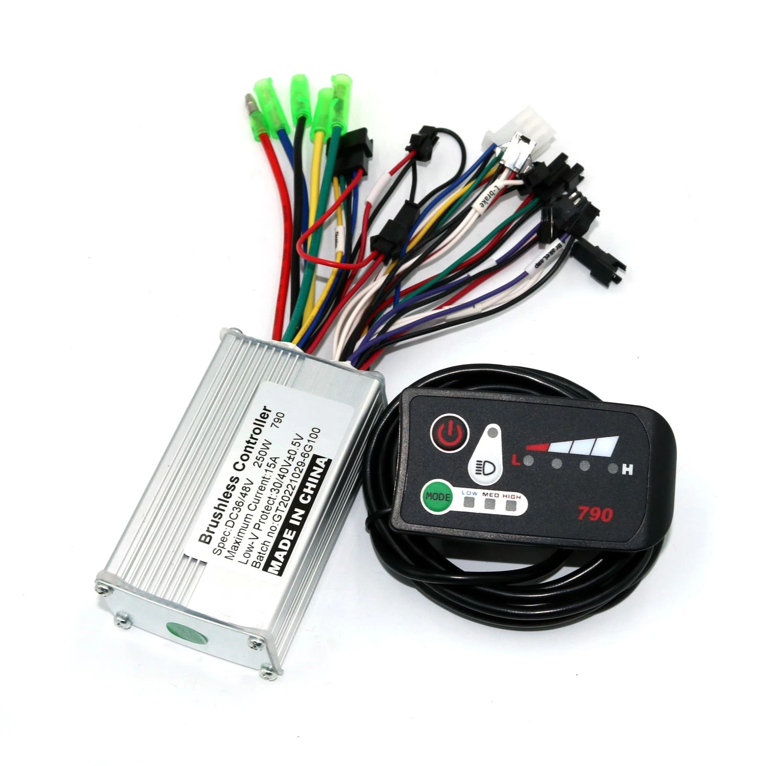 Greentime 36v 48v 250w E-bike Brushless Motor 790 Controller Bldc Motor ...