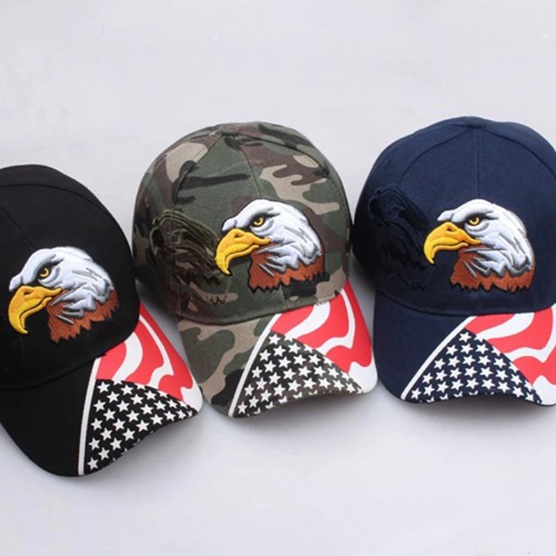 US-American-Golf-Cap-Eagle-Flag-Embroidered-Baseball-Caps-Patchwork ...
