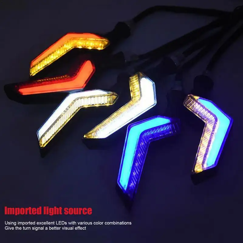 Motorcycle Indicators Scimitar-Shaped Design Daytime Motorbike Lights ...