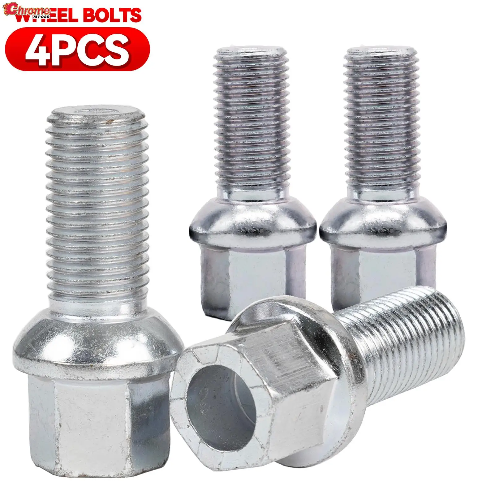 4x-Car-Wheel-Bolts-Silver-Steel-Wheel-Accessories-Parts-For-VW ...
