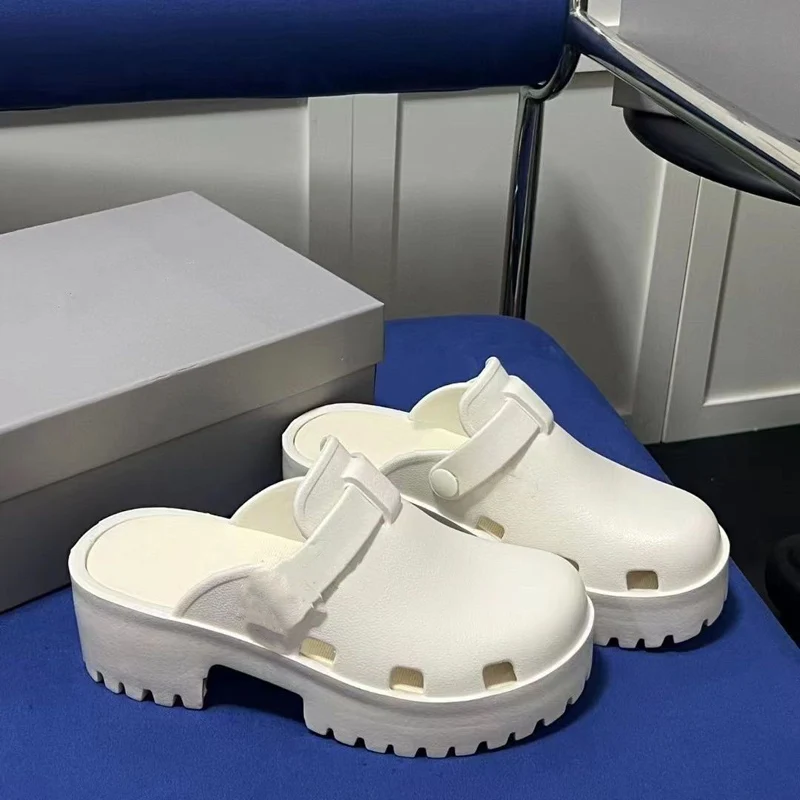 2023-women-Sandals-Luxury-Platform-Slide-Hollow-Pattern-Slippers ...