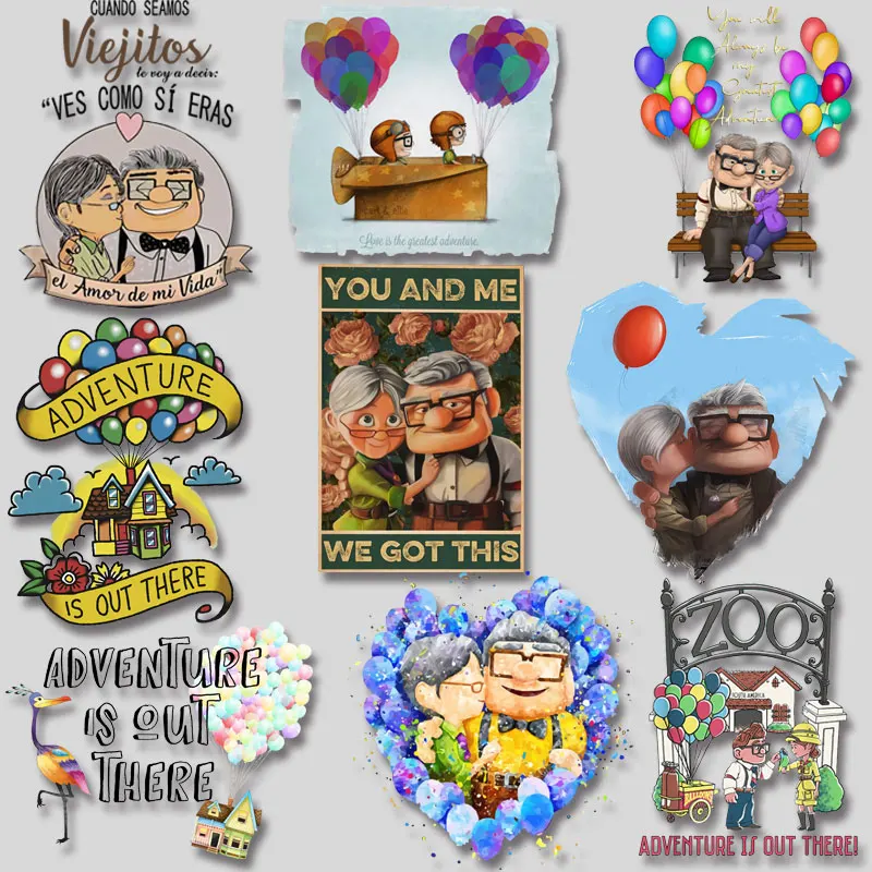 Heat Transfer Stickers Movies | Disney House Balloons House | Disney ...