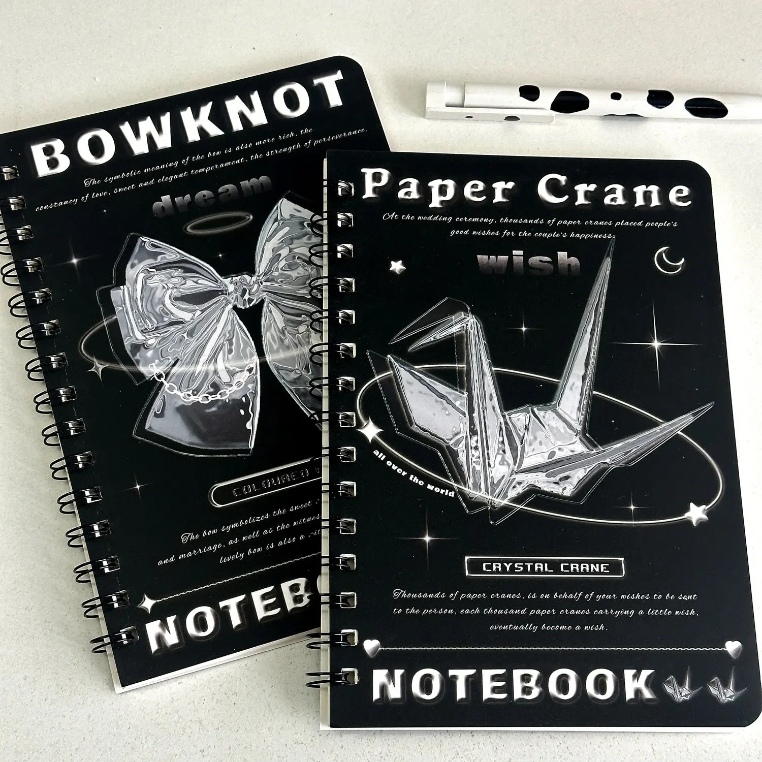 INS Bow Knot Coil Notebook Japanese Student Horizontal Line Diary High ...