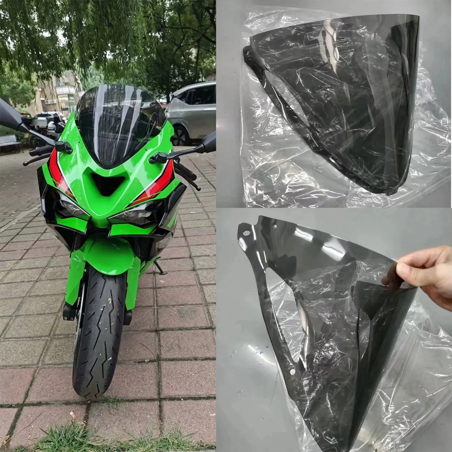 For Kawasaki Ninja 636 ZX-6R 2024 2025 ZX6R ZX 6R Motorcycle Windscreen ...