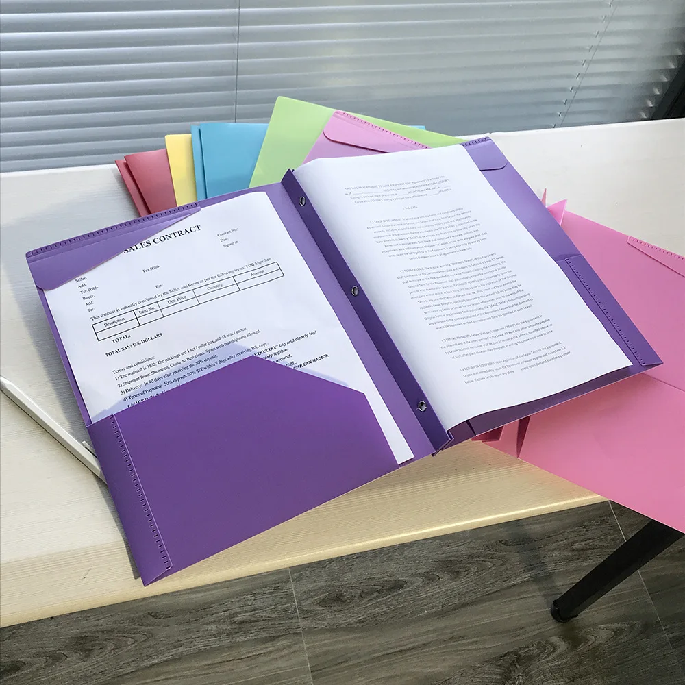 6pcs-2-Pockets-File-Folders-PP-File-Folders-Letter-Size-Document-Folder ...