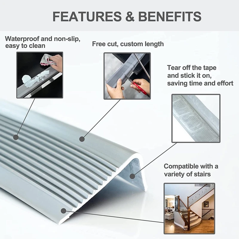 Adhesive-Stair-Edge-Protector-Strip-Non-slipping-Tape-L-Shape-Press ...