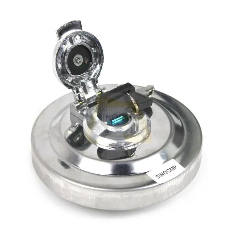 Silver Locking Fuel Tank Cap with 2 keys Locking Fuel Tank Cap fit for ...