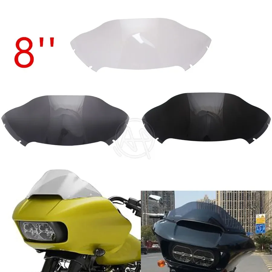 Motorcycle Front 8'' Windscreen Fairing Wind Deflectors Windshield For ...