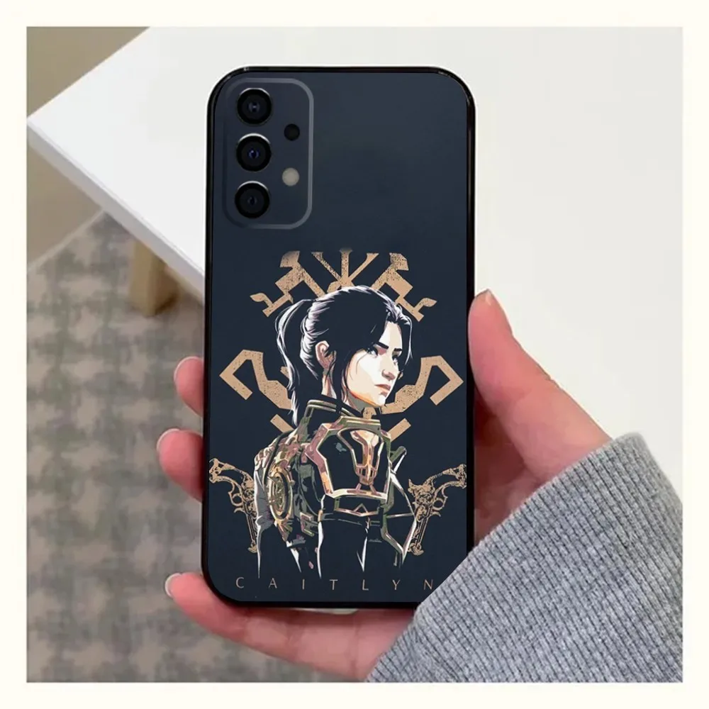 Caitlyn Arcane Inspired Soft Black Phone Case for Samsung a11 (Z6)