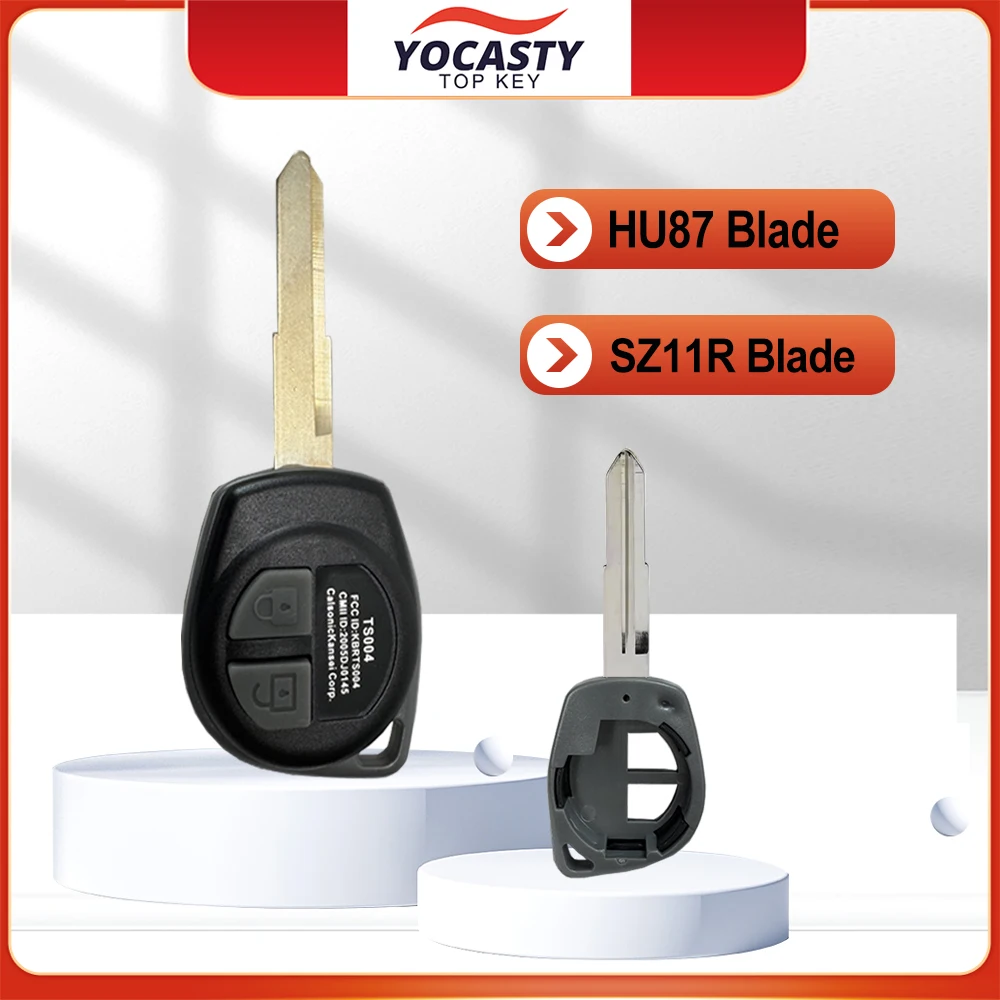 YOCASTY 2 Buttons Car Key Shell Case HU87 / SZ11R Blade Fit for SUZUKI ...