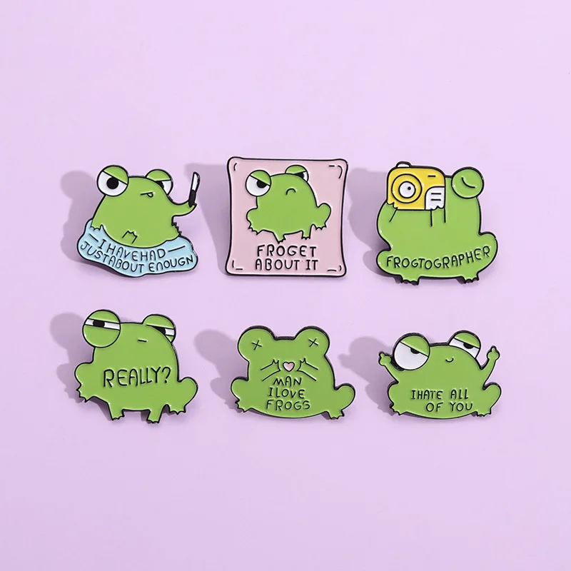 Man-I-Love-Frogs-Enamel-Pins-Custom-Frogtographer-Pun-Brooches-Shirt ...