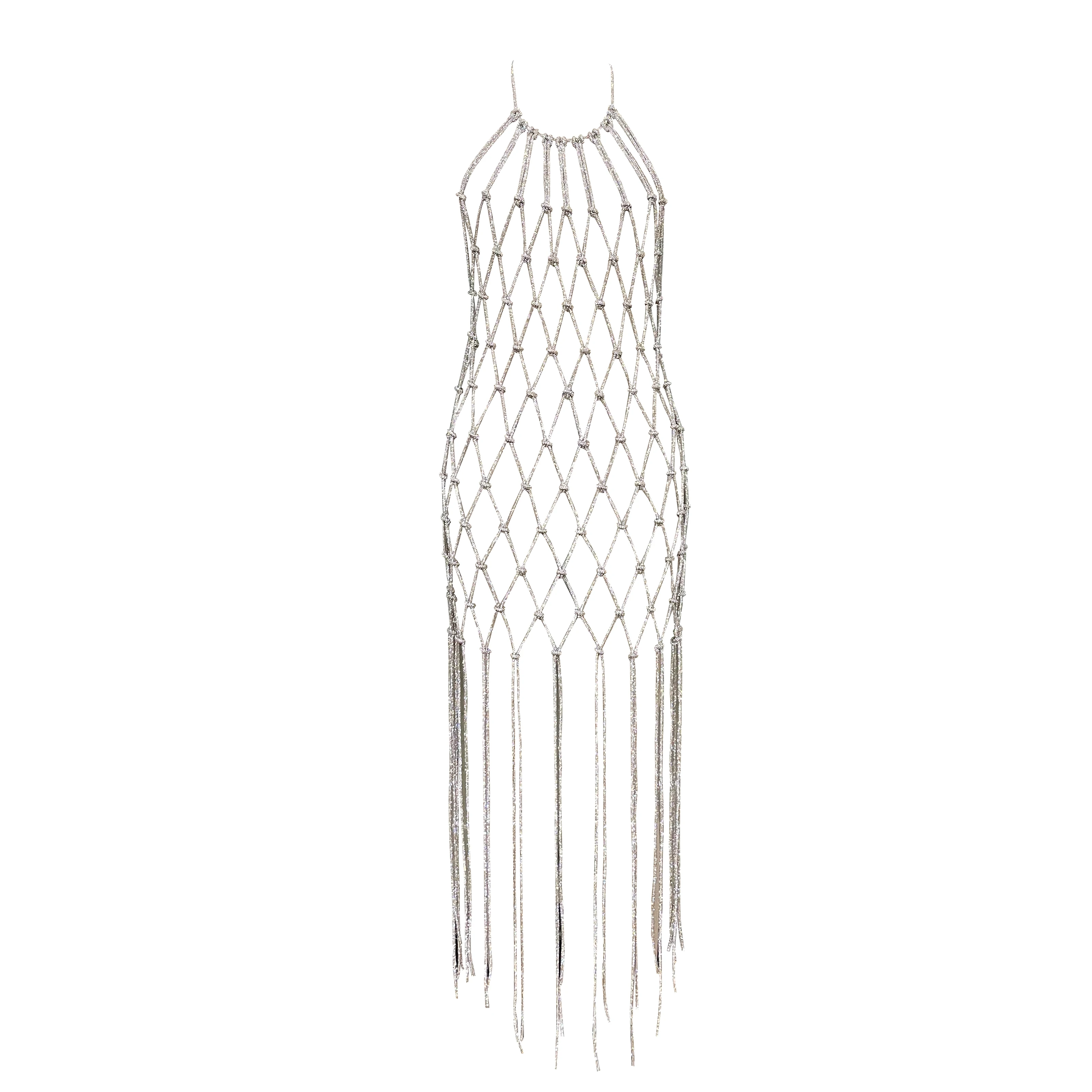 YOUR-BUMP-CURVE-rainbow-crystal-diamond-rope-halterneck-lace-up-hollow ...