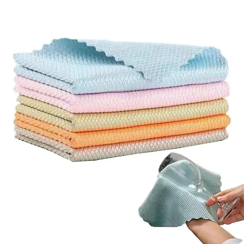 Microfiber-Dish-Cleaning-Cloth-Towel-5PCs-Set-Multi-Use-Reusable ...