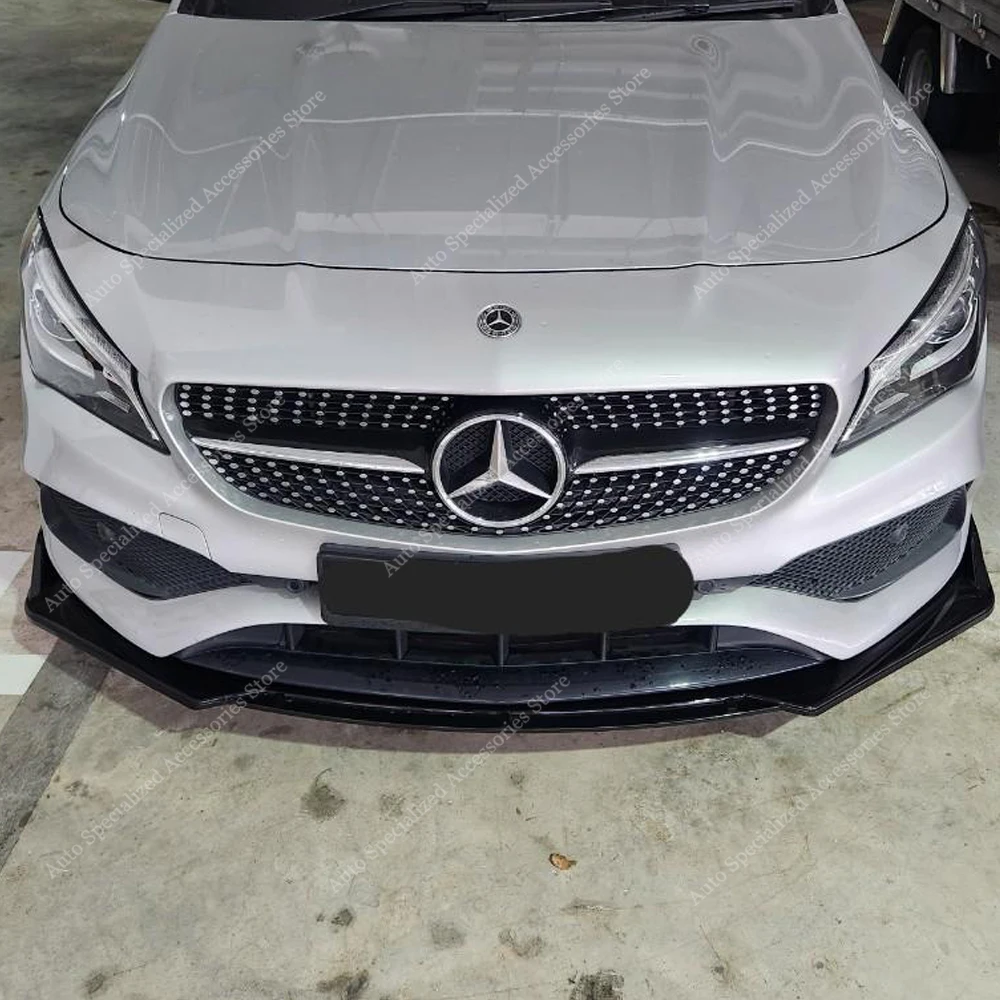 For-Mercedes-C117-X117-CLA-Front-Bumper-Lip-Spoiler-Splitter-Diffuser ...