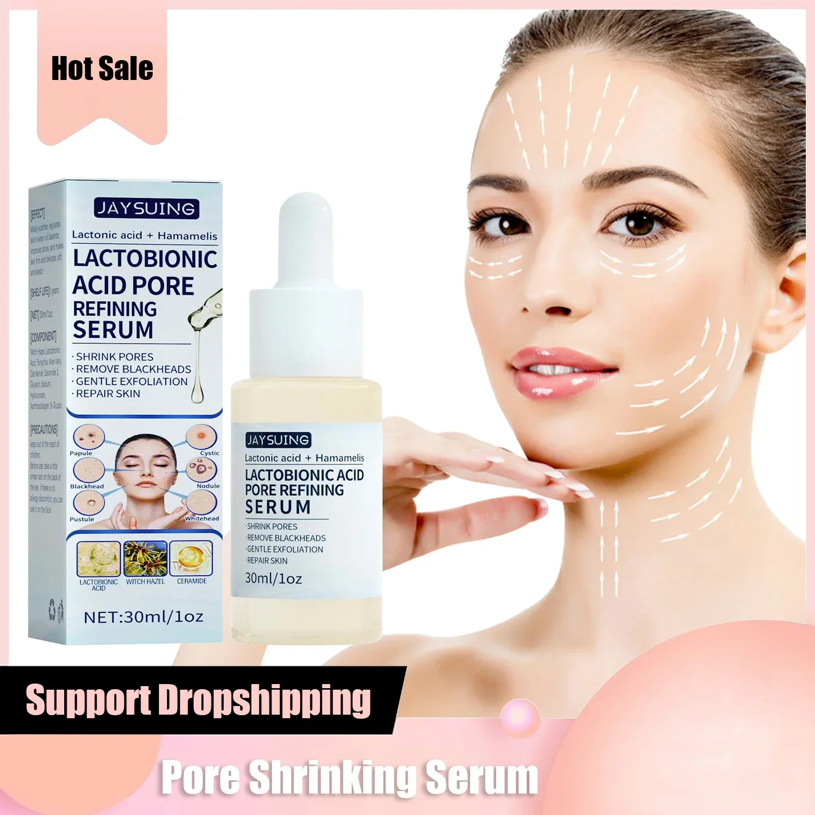 Lactobionic-Acid-Shrink-Pore-Essence-Hyaluronic-Acid-Firming-Brighten ...