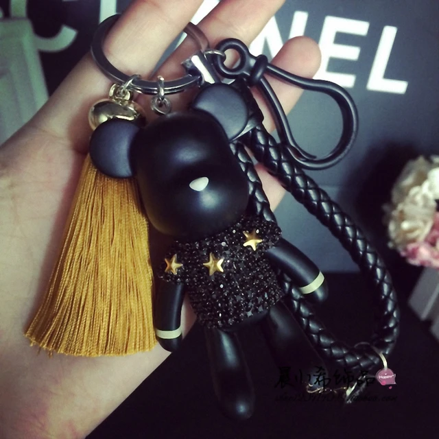 Bomgom Tassels Cartoon Popobe Gloomy Bear Keychain Cute Bag Charm ...