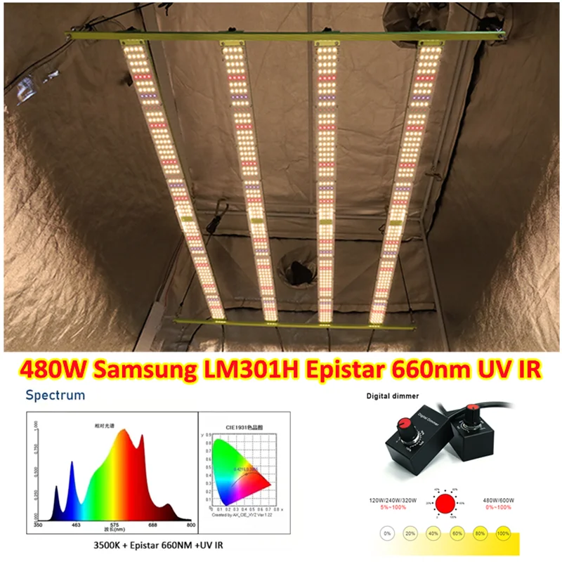 KingBrite-King-Brite-480W-Grow-Light-LED-Board-Full-Spectrum-Quantum ...