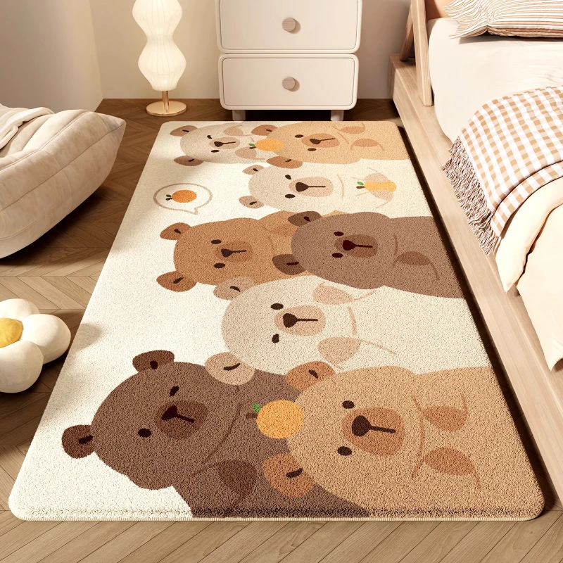 Cartoon Style Rugs for Bedroom Home Fluffy Soft Rug Washable Living ...